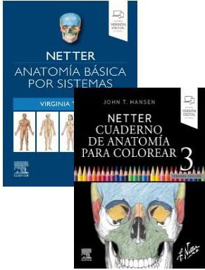 LOTE NETTER, ANATOMíA: ATLAS + CUADERNO DE COLOREAR : NETTER - HANSEN ...
