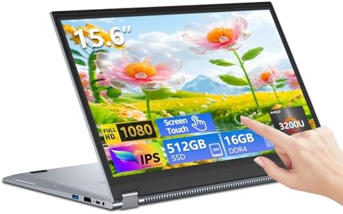 PC Portatile 15,6 Pollici, Computer Portatile 2 in 1,16GB RAM 512GB SSD ...