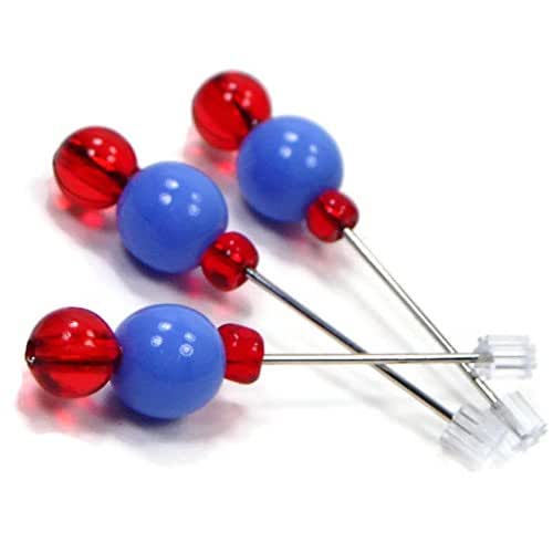 Amazon.com: Red and Blue Counting/Marking Pins for Cross Stitch and ...