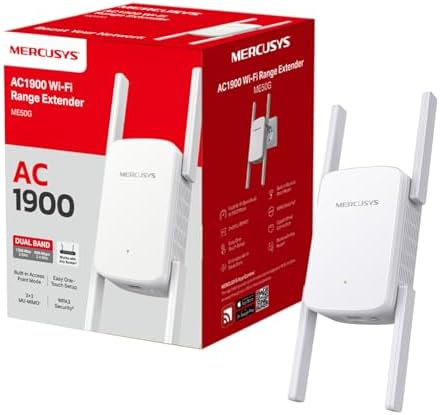 Mercusys Wi-Fi Extender AC1900, Dual Band Wi-Fi Booster with 1 Gigabit ...