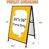 Amazon.com: AIKUPNEY Heavy Duty Slide-in A Frame Sign Sidewalk Sign 24 ...