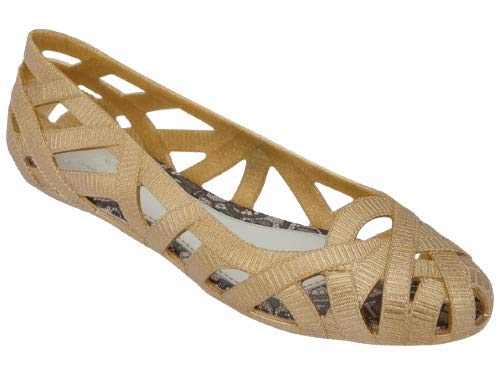 Buy Melissa Jean + Jason WU III Beige-Gold-Grey Ballet Flats - 4.5 UK ...