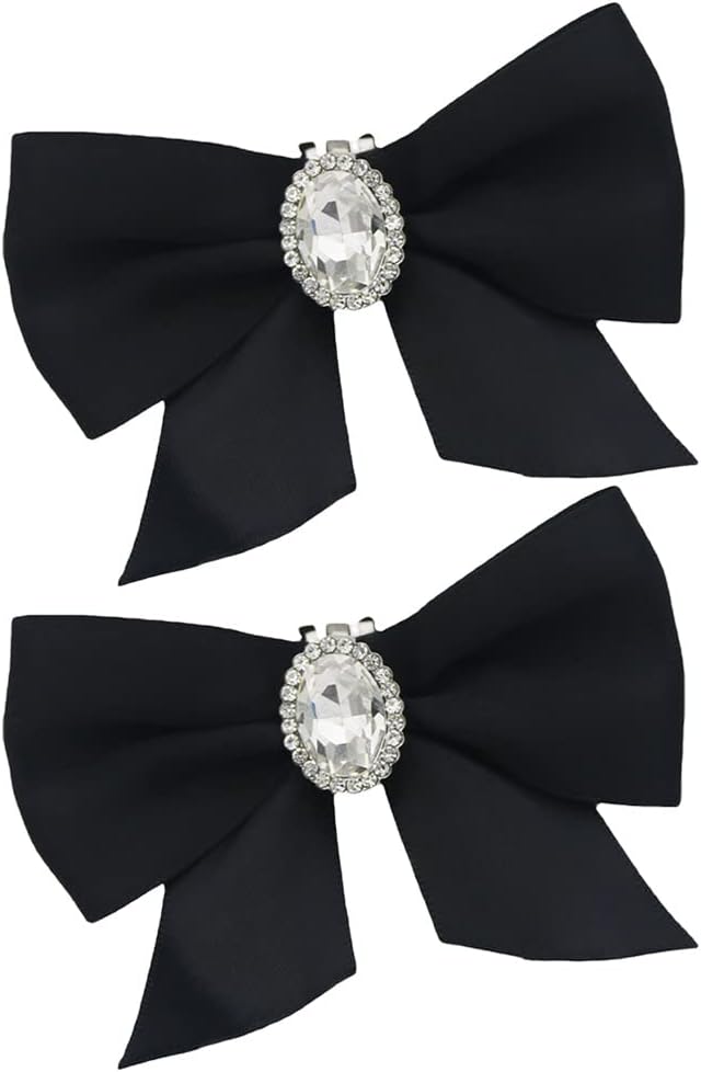 Amazon.com: Holibanna 2pcs Bow Knot Shoe Buckle Bow Shoe Clips Wedding ...