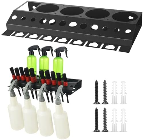 Amazon.com: Briwooody 2 Pack Spray Bottle Rack Spray Bottle Holder Wall ...