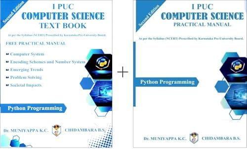 1st PUC - COMPUTER SCIENCE - Text Book + Practical Manual|Set Of 2 ...