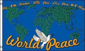 Amazon.com : 3'x5' WORLD PEACE FLAG, map earth globe un united nations ...