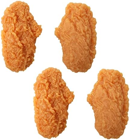 Amazon.com: yueton 4PCS Lifelike Artificial Fake Food PVC Chicken Wings ...