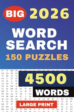 Large Print Word Search Puzzle Book - 4500 Words: Large Print Word ...
