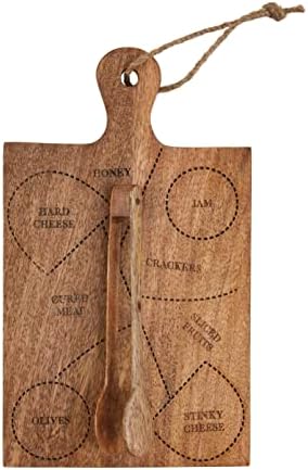 Amazon.com: Mud Pie Melamine Charcuterie, board 15" x 13" dia | tongs 5 ...