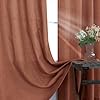 Amazon.com: KOUFALL Rustic Curtains for Living Room,Sheer Linen Grommet ...
