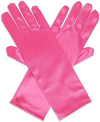 Amazon.com: Juvale 4 Pairs Satin Princess Gloves for Little Girls ...