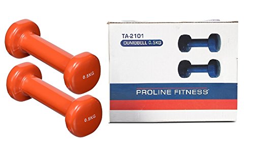 Buy Proline Fitness TA-2101 Dumbbell, 0.5Kg (Orange) Online at Low ...