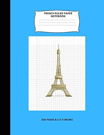 French Ruled Paper Notebook: Graph Paper School Notebook: Seyes Grid ...