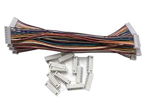 LATTECH 6 PCS 10 PIN JST XH Female Connector on Both Side - 200mm 1007 ...