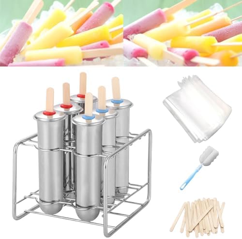 Amazon.com: HAZEL Aluminium Kulfi Mould Set of 12 with 2 Stands & 24 ...