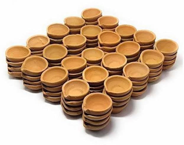 Buy Mphmi Store Pooja Diwali Ayodhya Shri RAM Mandir Diya Crafting Clay ...