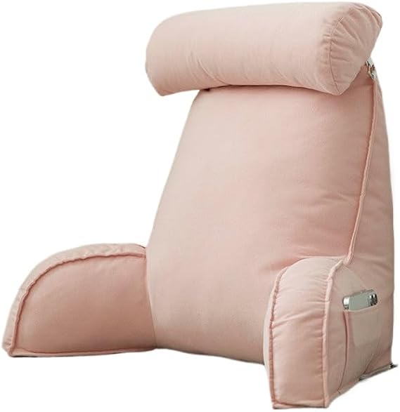 Reading Pillow with Detachable Headrest & Side Pocket - Bed Chair ...