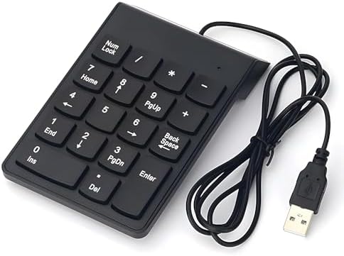 Amazon.in: Buy Numeric Keypad for Laptop - 18 Key USB Wired Portable Ultra Slim Mini Numpad ...