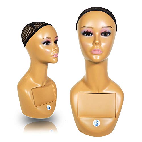Buy 18" Female Life Size Mannequin Head for Wigs, Hats, Sunglasses ...