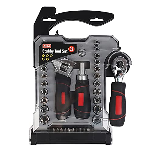 Snapklik.com : 46-PC Combination Stubby Wrench And Socket Set, Dual ...