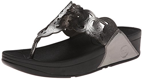 FitFlop Women's Flora Metallic Flip Flop,Pewter,6 M US : Amazon.in: Fashion
