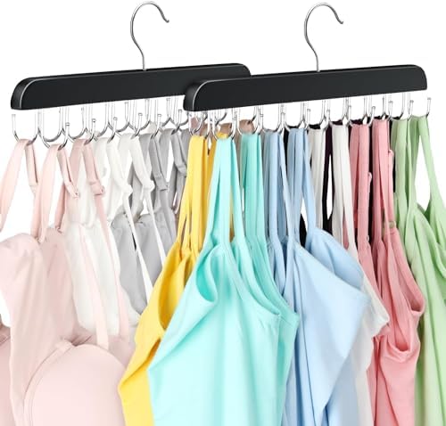 ZAODECR Bra Hanger for Closet, Tank Top Hanger 20 Hooks Capacity ...