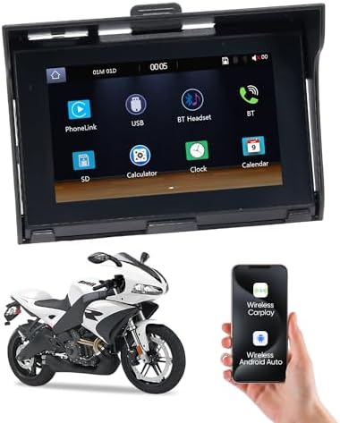Amazon.com: WonVon Wireless Motorcycle Screen, 2024 Newest Portable ...