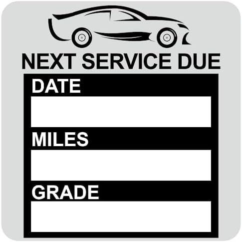 Amazon.com : 2x2 inch 60 PCS Black Next Service Due Static Cling Labels ...