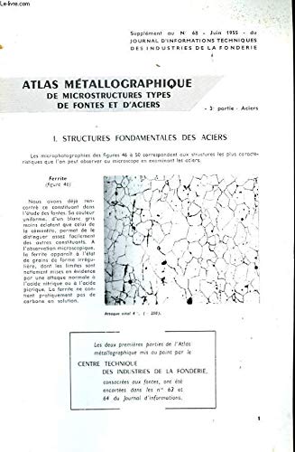 Amazon.fr - Atlas métallographique de microstructures types de fontes ...