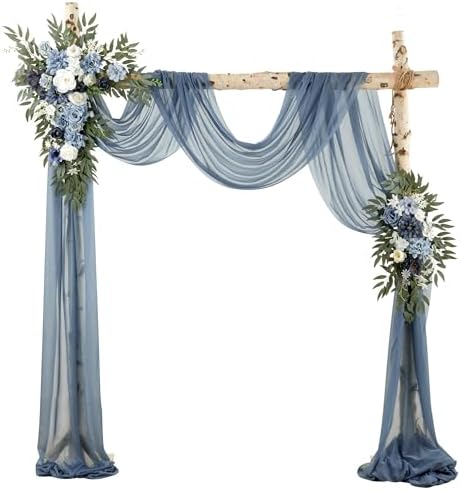 Amazon.com: Floroom Arch Flowers with Drapes Kit (Pack of 4) - 2pcs ...