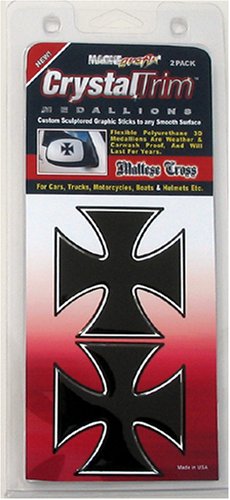 Magnegrafix Maltese Cross-Silver Black, Pack of 2 : Amazon.in: Car ...
