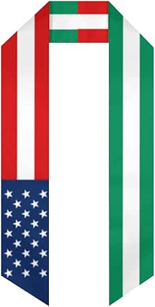 Amazon.com: America Nigeria Nigerian Flag Graduation Stole Graduation ...