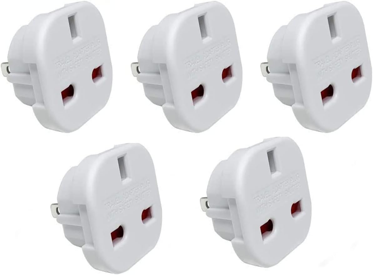 Q4U Q4UP6 Travel Adapter UK to Europe Black Plug Adapter UK to EU, UK 3 ...