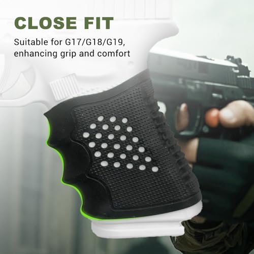 Tactical Grip Glove Holster,Anti-slip Rubber Gun Grip Cover for G17/G18 ...