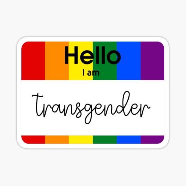 Amazon.com - Hello I Am Transgender | Vinyl | Decal for Car Bumper ...