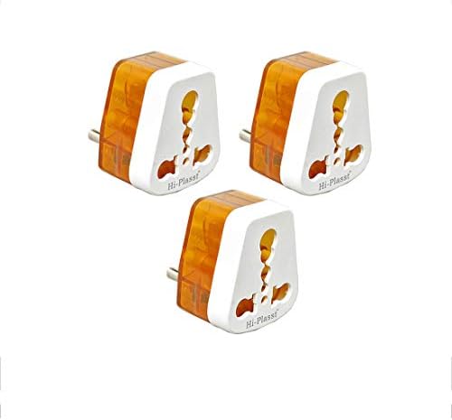 Hi-Plasst 16A 3-Pin Converter Plug (Pack of 3) – 5A to 15A/16A Adapter ...