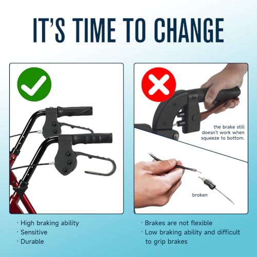 Snapklik.com : FVRITO Brake Handle Assembly Replacement For Rollator ...