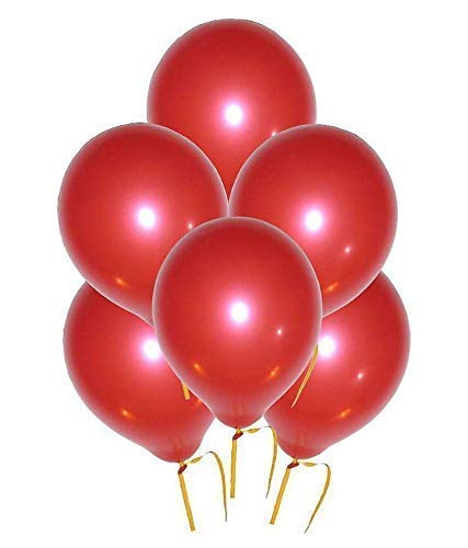 Modelistic Red Metallic Balloons For Decorations -50Pcs For Happy ...
