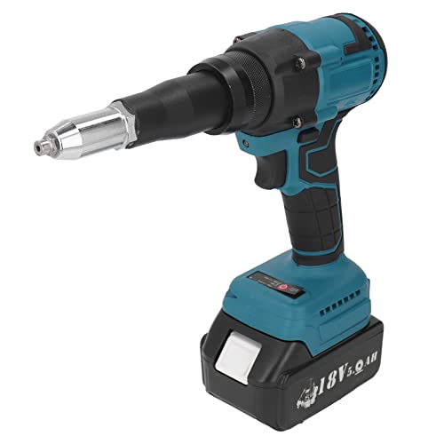 Cordless Rivet Gun, 360W 18V Lithium-ion Heavy Duty Cordless Brushless ...