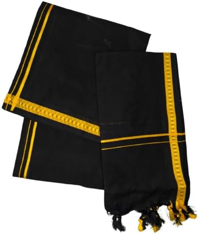 Buy Yadadri Shri Bhargavas Traders Black Colour Single Dhoti | Kerala ...