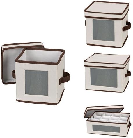 Amazon.com: HOUSEHOLD ESSENTIALS China Storage Box Bundle | Dinnerware ...