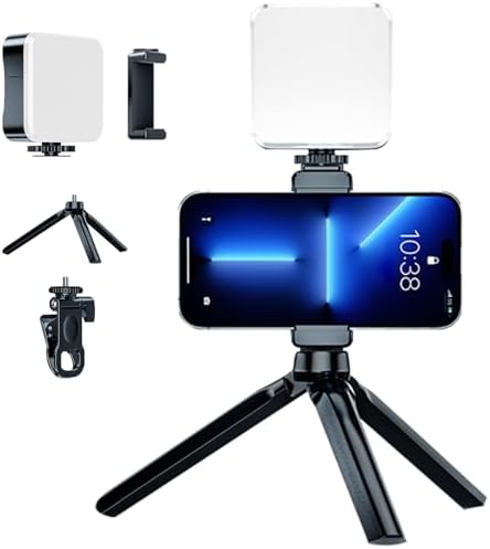 Dafape Rectangle Selfie Light with Tripod Stand, LED Light Phone Tripod ...