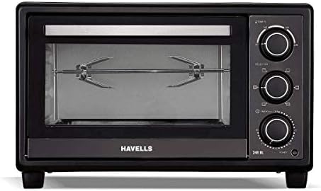 Buy Havells OTG 24R BL - 24 liter Toughened Double Glass Door 60 min ...