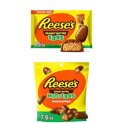 Amazon.com : REESE'S Milk Chocolate Snack Size Peanut Butter Eggs ...