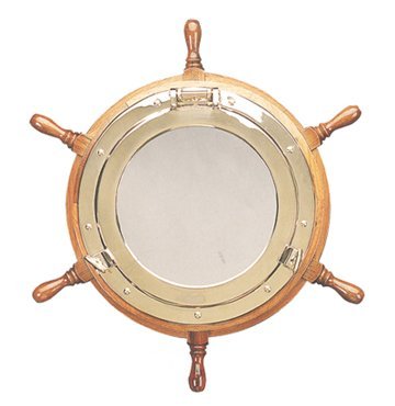 Amazon.com: 30" Nautical Ship Wheel Porthole Mirror : Home & Kitchen