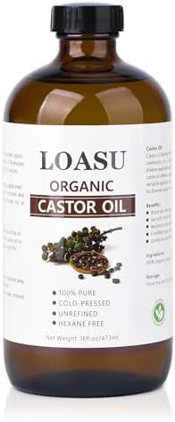 Amazon.com: Loasu Castor Oil Organic Cold Pressed Unrefined Glass ...