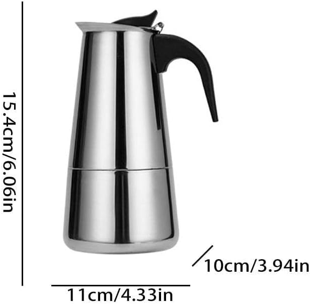 PLGEBR Olla de café de acero italiana Moka Pot Cafetera Cafetera ...