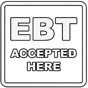Amazon.com: EBT Accepted Here Sticker Die Cut Decal V2 5" Bumper Locker ...