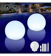 Amazon.com : LENONE Floating Pool Lights Solar Powered, Glow in The ...