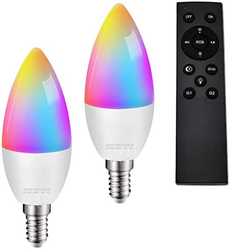 Chener Zigbee Smart Bulb E12 LED Candelabra 5W with Remote Control ...